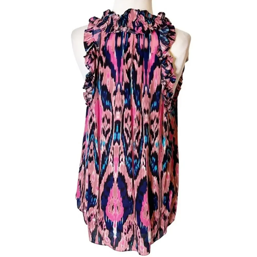 Figue | Tops | Figue Fabiana Nomadic Ikat Pink Tank Top Sz L | Poshmark